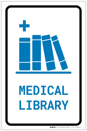 Medical Library with Icon Portrait v2 - Label