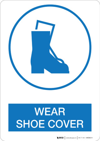 Wear Shoe Cover - Wall Sign