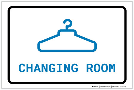 Changing Room with Icon Landscape v2 - Label | Creative Safety Supply