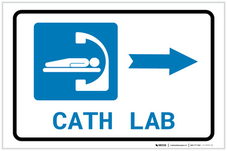 Cath Lab Right Arrow with Icon Landscape - Label