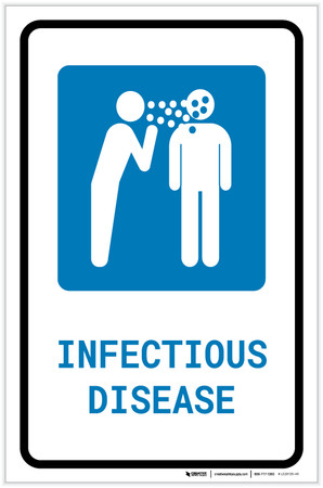 Infectious Disease with Icon Portrait - Label