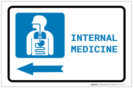 Internal Medicine Left Arrow with Icon Landscape - Label