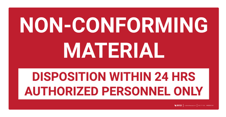 Non Conforming Material Wall Sign