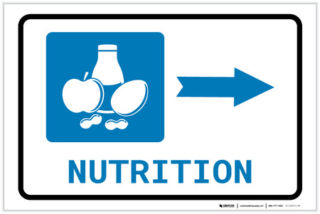 Nutrition Right Arrow with Icon Landscape - Label