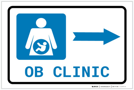 OB Clinic Right Arrow with Icon Landscape - Label