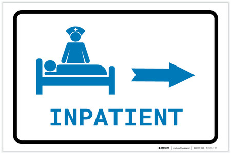 Inpatient Right Arrow with Icon Landscape v2 - Label | Creative Safety ...