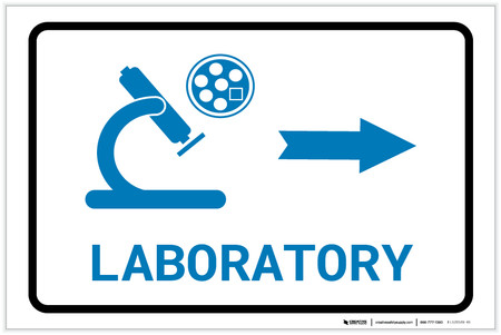 Laboratory Right Arrow with Icon Landscape v2 - Label