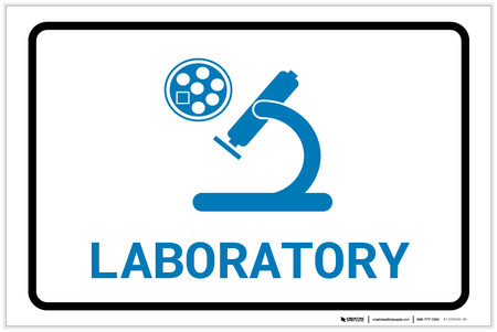 Laboratory with Icon Landscape v2 - Label | Creative Safety Supply