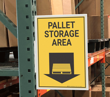 Pallet Storage Area - Rack Mounted Sign