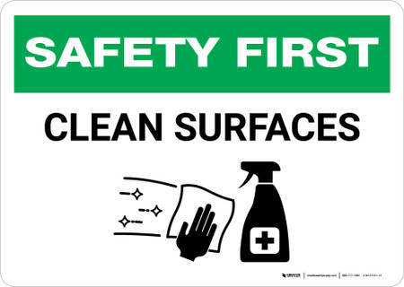 Safety First: Clean Surfaces with Icon Landscape - Wall Sign