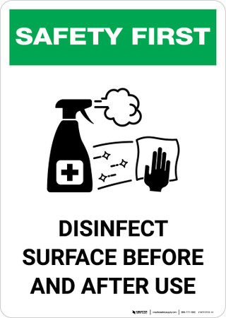 Safety First: Disinfect Surface Before and After Use with Icon Portrait ...