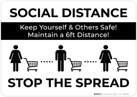 Social Distancing Keep Yourself & Others Safe with Icons Landscape ...