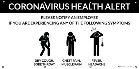 Coronavirus Health Alert Symptoms with Icons - Banner | Creative Safety ...