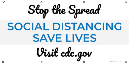 Stop The Spread Social Distancing Saves Lives - Banner