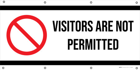 Visitors Are Not Permitted with Icon - Banner | Creative Safety Supply