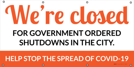 We're Closed For Government Shutdowns - Banner