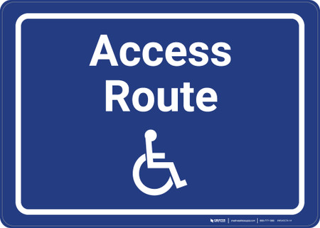 ADA Access Route with Icon Landscape - Wall Sign