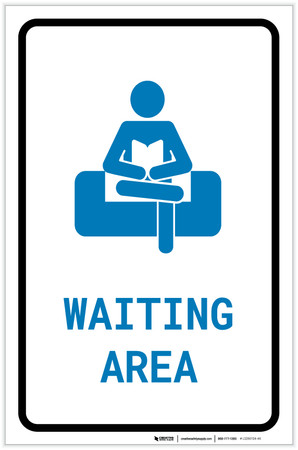 Waiting Area with Icon Portrait - Label | Creative Safety Supply