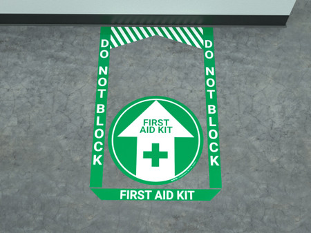 First Aid Kit - Pre Made Floor Sign Bundle | Creative Safety Supply