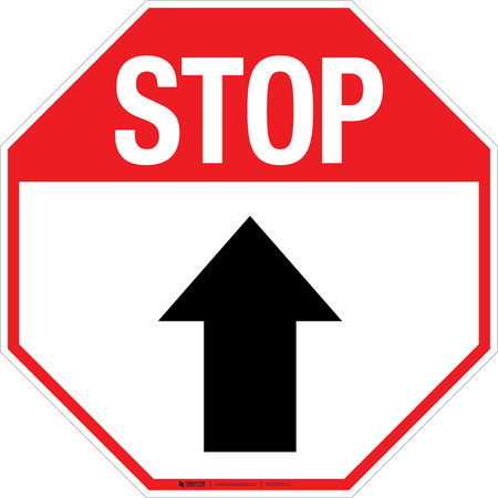 Stop Up Arrow - Floor Sign