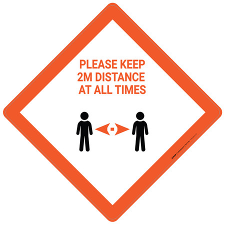 Please Keep 2M Distance At All Times - Placard Sign