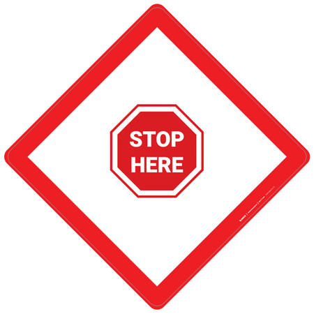 Stop Here - Placard Sign | Creative Safety Supply