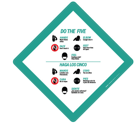 Do the Five Spanish Bilingual Portrait - Placard Sign