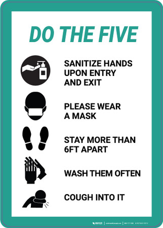Do The Five Retail Portrait - Wall Sign