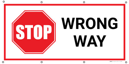 Stop Wrong Way - Banner