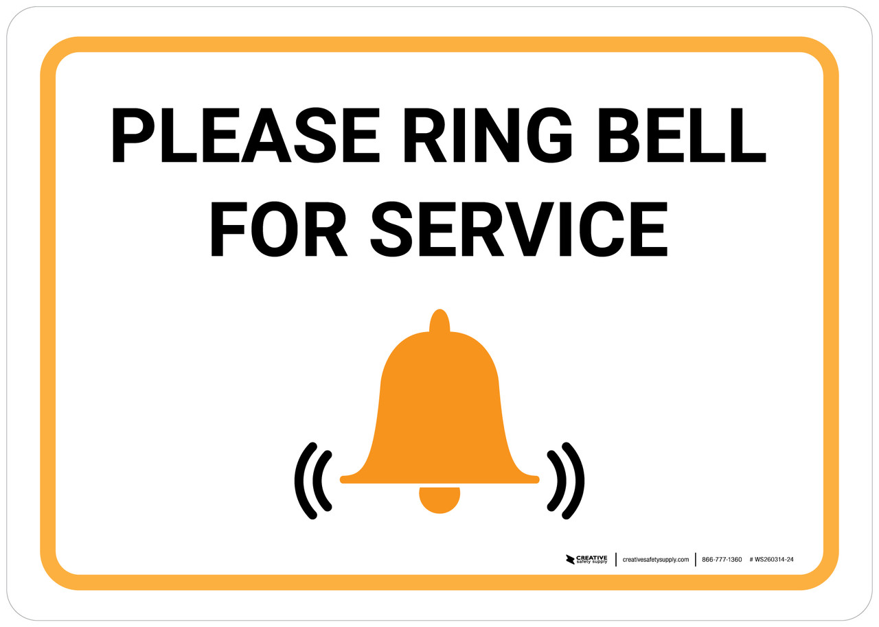 Please Ring Bell For Assistance Sign Ring Bell For Assistance ADA Sign