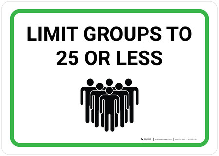 Limit Groups To 25 Or Less with Icon Landscape - Wall Sign