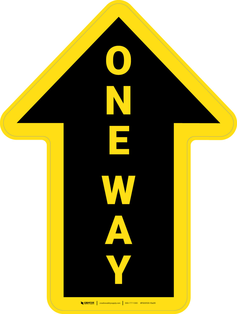 One Way Arrow Sign
