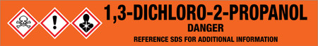 1,3-Dichloro-2-propanol [CAS# 96-23-1] - GHS Pipe Marking Label