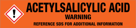 Acetylsalicylic acid [CAS# 50-78-2] - GHS Pipe Marking Label