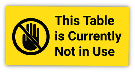 This Table is Currently Not in Use with Symbol - Label