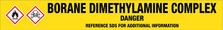 Borane Dimethylamine Complex [CAS# 74-94-2] - GHS Pipe Marking Label ...