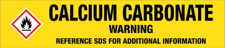 Calcium Carbonate [CAS# 471-34-1] - GHS Pipe Marking Label