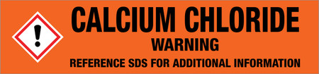 Calcium Chloride [CAS# 10043-52-4] - GHS Pipe Marking Label