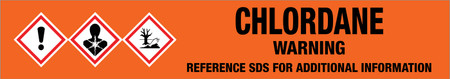 Chlordane [CAS# 57-74-9] - GHS Pipe Marking Label
