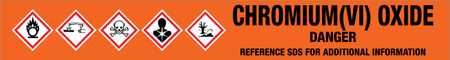 Chromium(Vi) Oxide [CAS# 1333-82-0] - GHS Pipe Marking Label | Creative ...