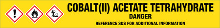 Cobalt(Ii) Acetate Tetrahydrate [CAS# 6147-53-1] - GHS Pipe Marking Label