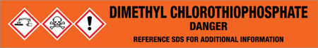 Dimethyl Chlorothiophosphate [CAS# 2524-03-0] - GHS Pipe Marking Label