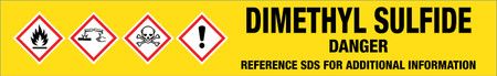 Dimethyl Sulfide [CAS# 75-18-3] - GHS Pipe Marking Label | Creative ...
