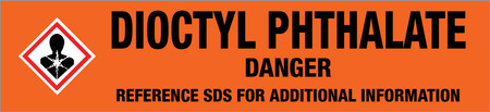 Dioctyl Phthalate [CAS# 117-81-7] - GHS Pipe Marking Label