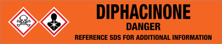 Diphacinone [CAS# 82-66-6] - GHS Pipe Marking Label