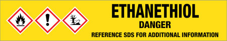 Ethanethiol [CAS# 75-08-1] - GHS Pipe Marking Label | Creative Safety ...