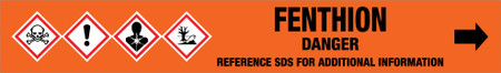 Fenthion [CAS# 55-38-9] - GHS Pipe Marking Label
