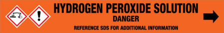 Hydrogen Peroxide Solution [CAS# 7722-84-1] - GHS Pipe Marking Label