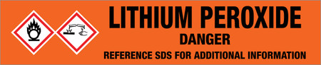 Lithium Peroxide [CAS# 12031-80-0] - GHS Pipe Marking Label