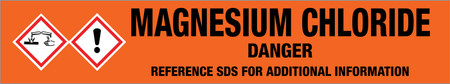 Magnesium Chloride [CAS# 7786-30-3] - GHS Pipe Marking Label